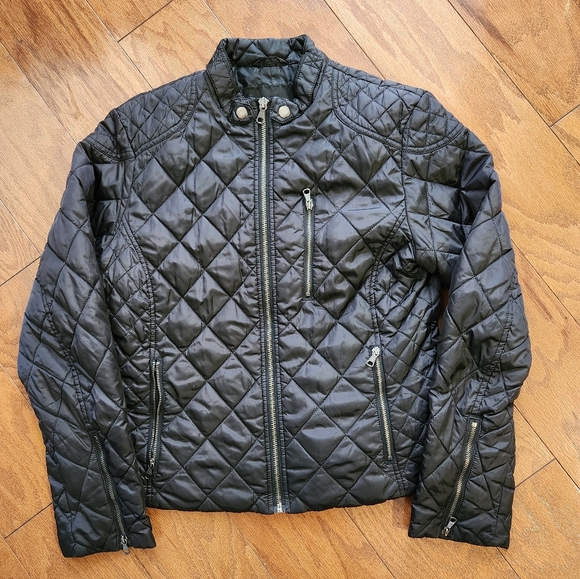 Banana Republic | Jackets & Coats | Banana Republic Black Quilted Moto ...